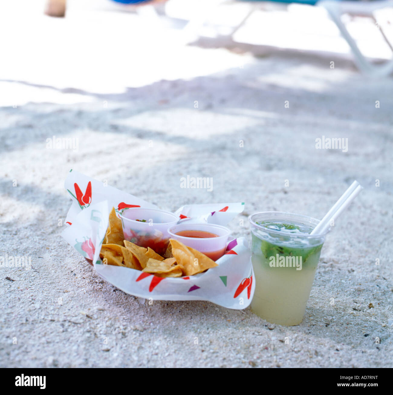 Mojito and Tortilla Chips Cozumel Mexico Stock Photo - Alamy