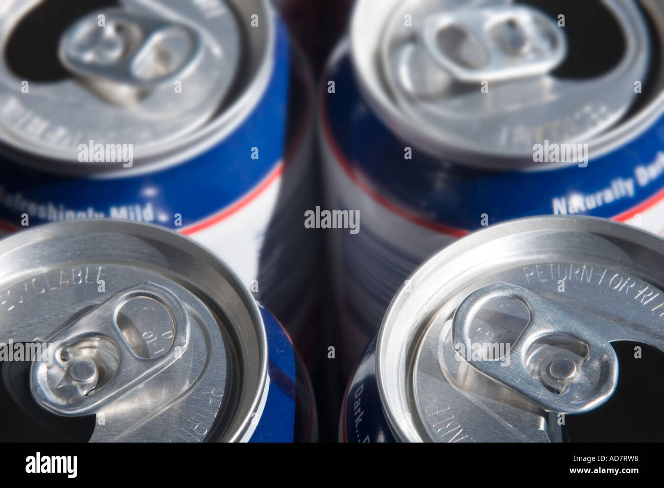 Recycling concept image with beer cans Stock Photo - Alamy