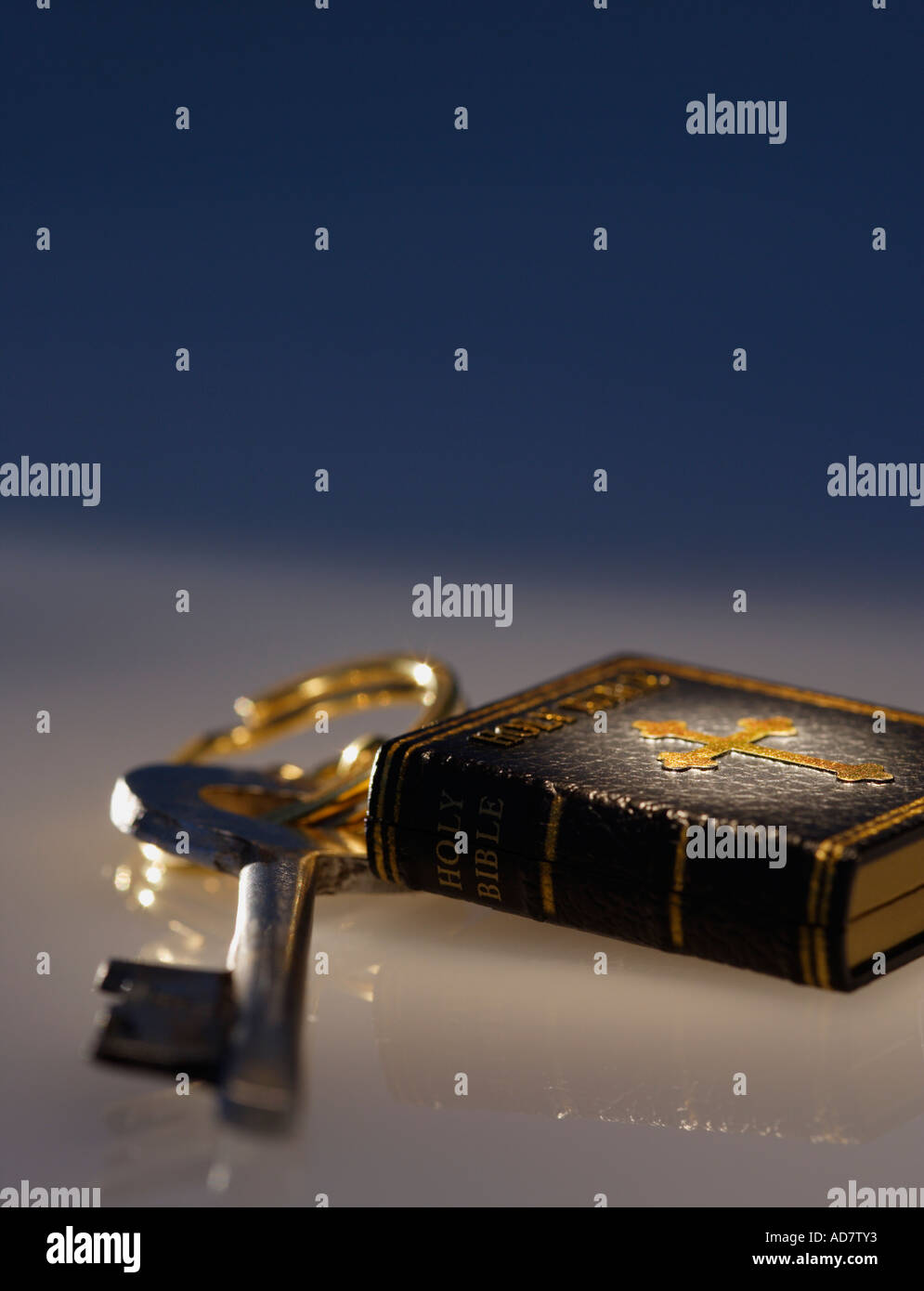 Key and Bible Stock Photo - Alamy
