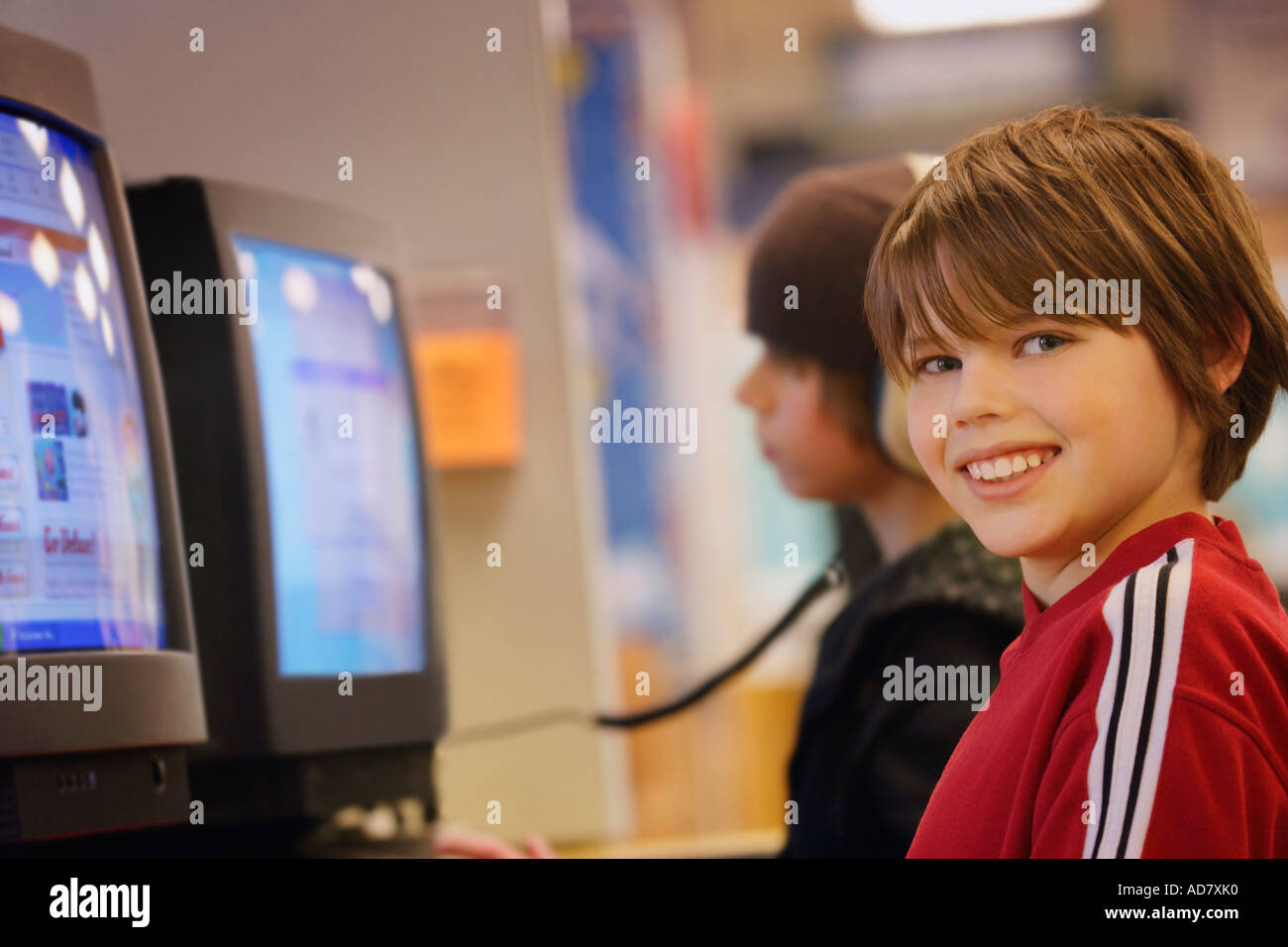 Students on computers Stock Photo - Alamy