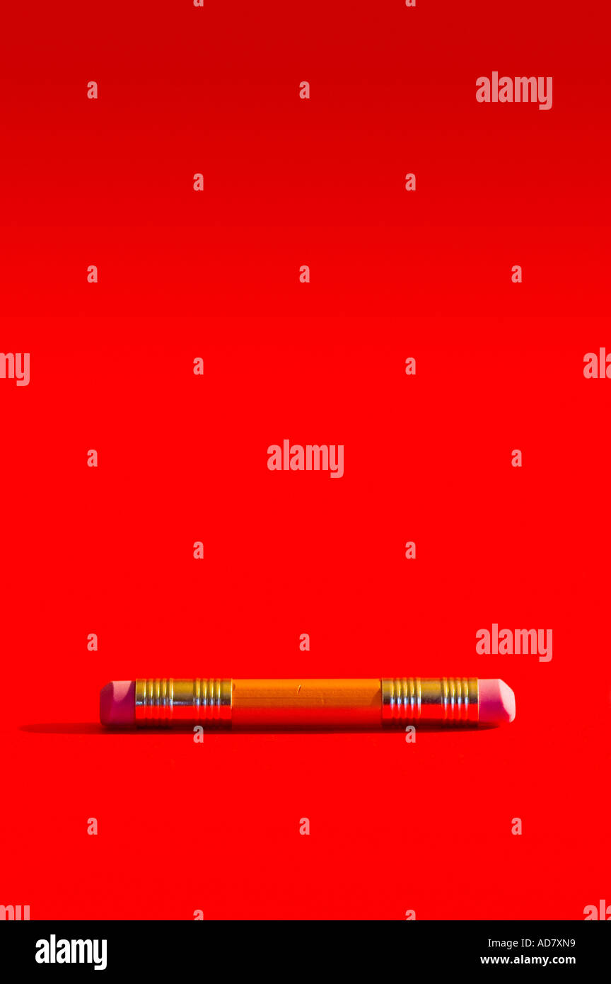 Double eraser pencil Stock Photo - Alamy