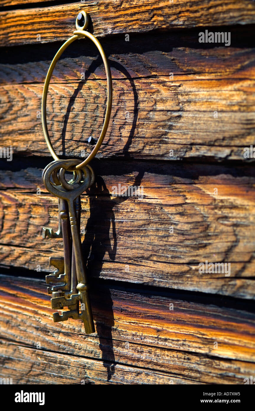 Brass skeleton key hang hi-res stock photography and images - Alamy