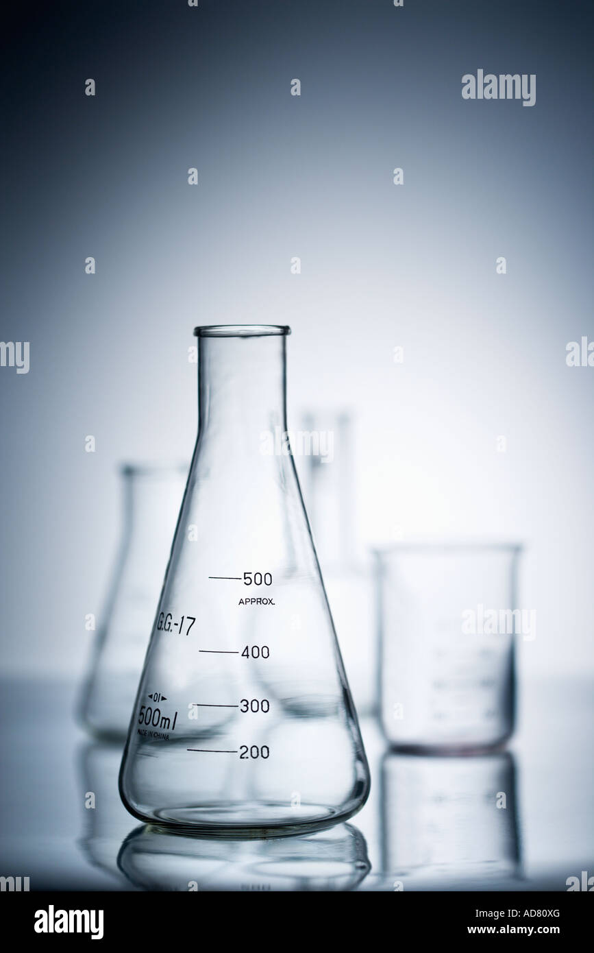 Glass science containers Stock Photo - Alamy