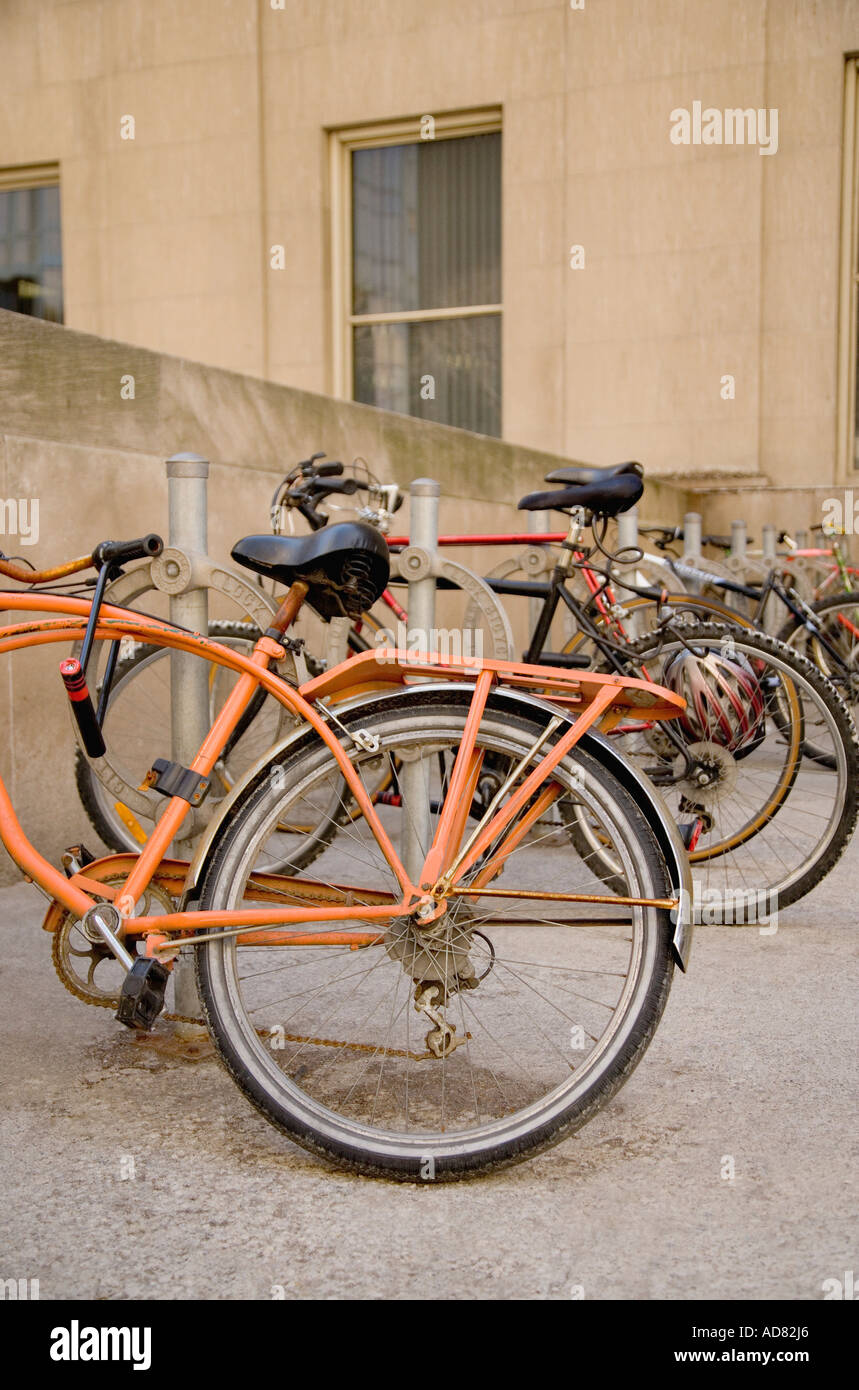 Bicycles in a row Stock Photo - Alamy