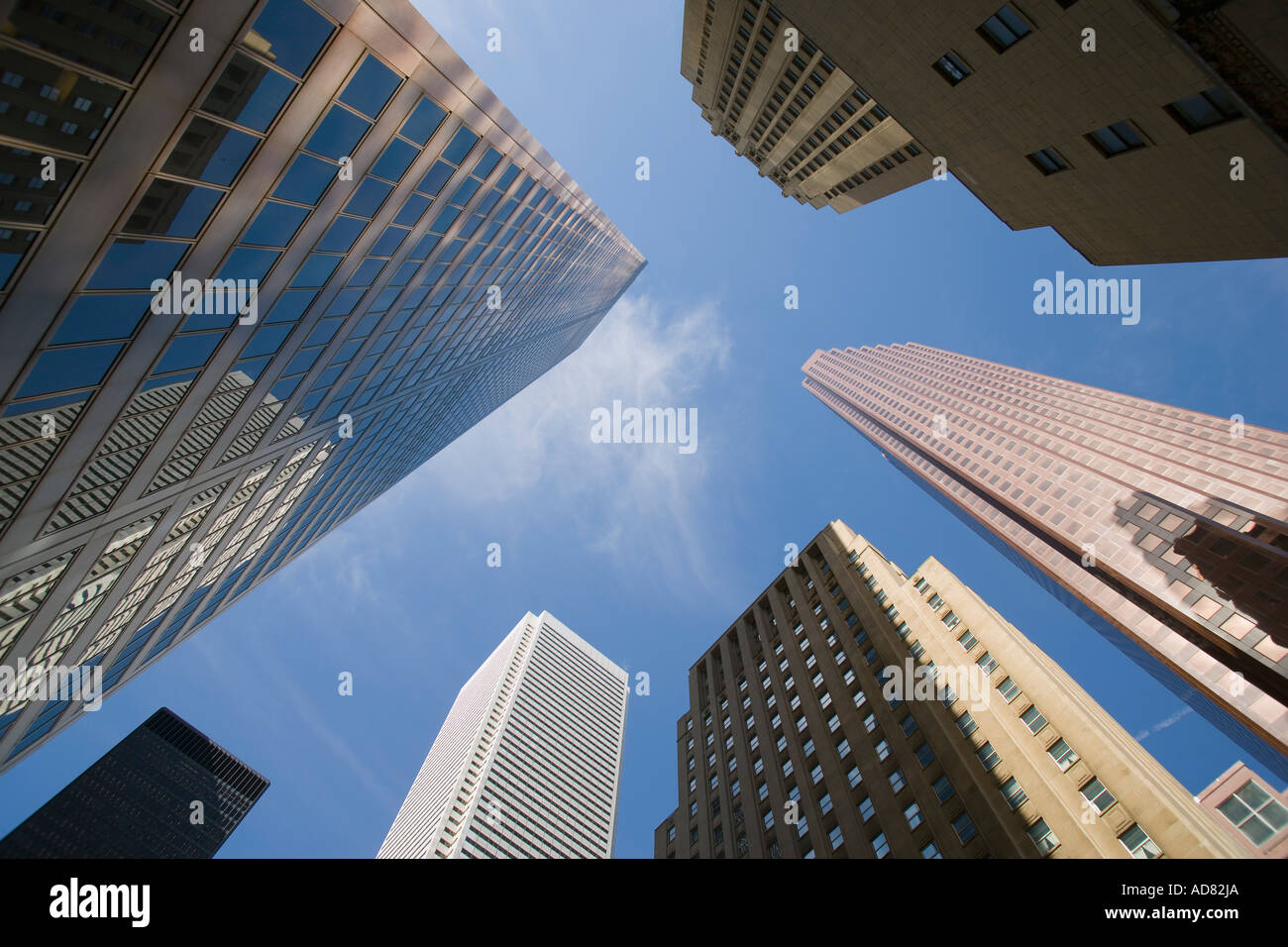 Upwards view of downtown buildings Stock Photo - Alamy