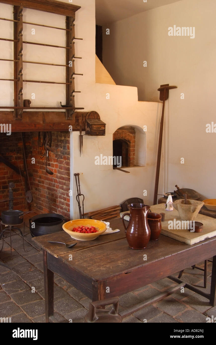 USA Virginia Mount Vernon home of George Washington kitchen Stock Photo ...