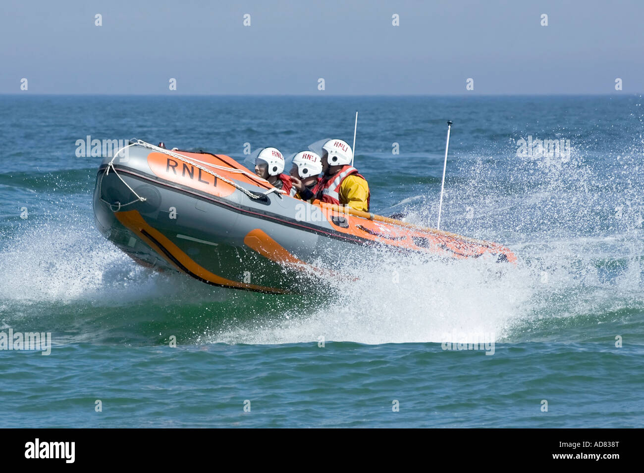RNLI Cromer Inshore Lifeboat in action Stock Photo - Alamy