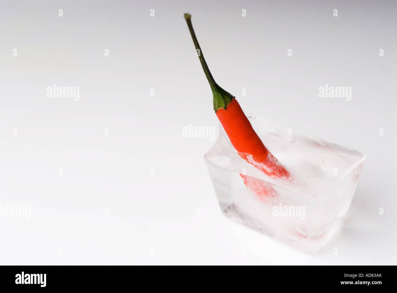 Image of Chilli pepper cooling down in a block of ice Stock Photo - Alamy