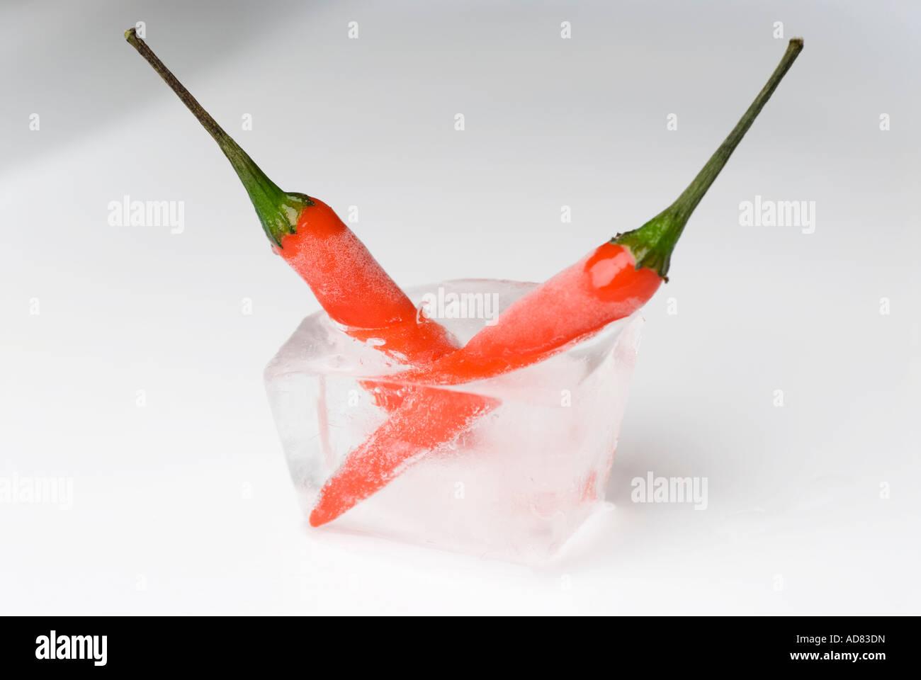 Red chilli in ice hi-res stock photography and images - Alamy
