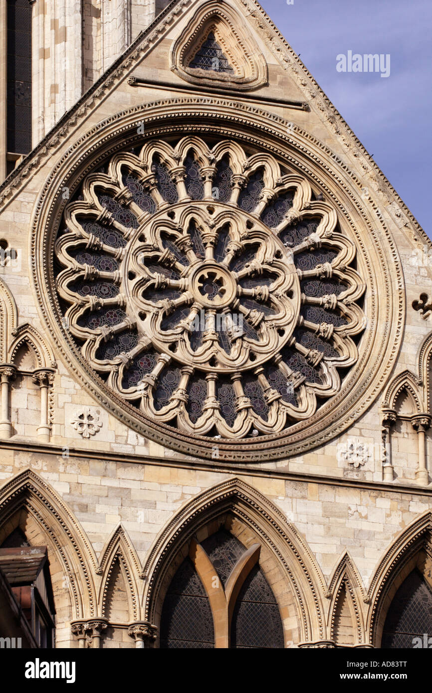 The rose window of York Minster Stock Photo - Alamy