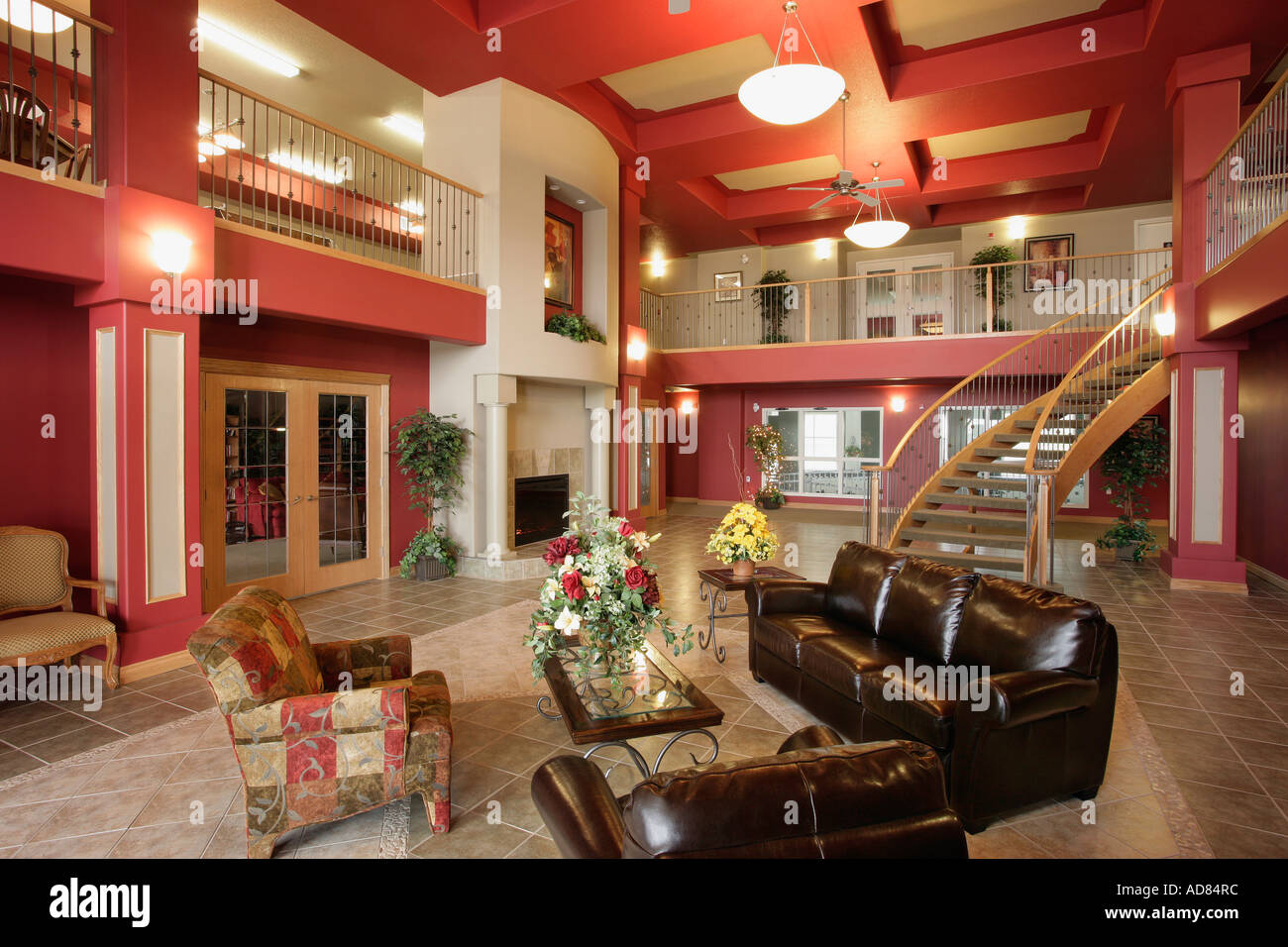 Large two story lobby Stock Photo - Alamy