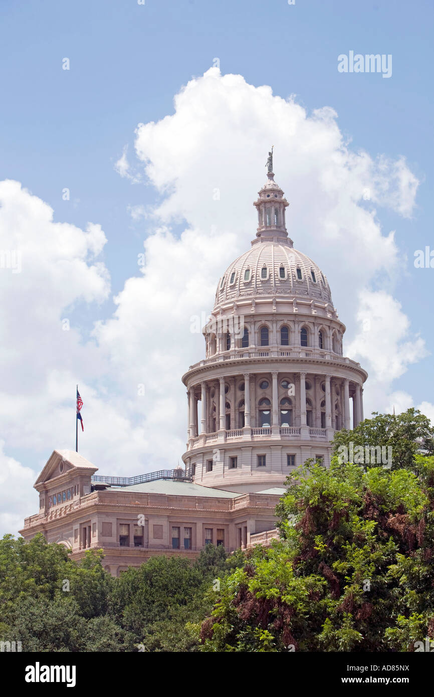 Texas State Capital thru trees Stock Photo - Alamy