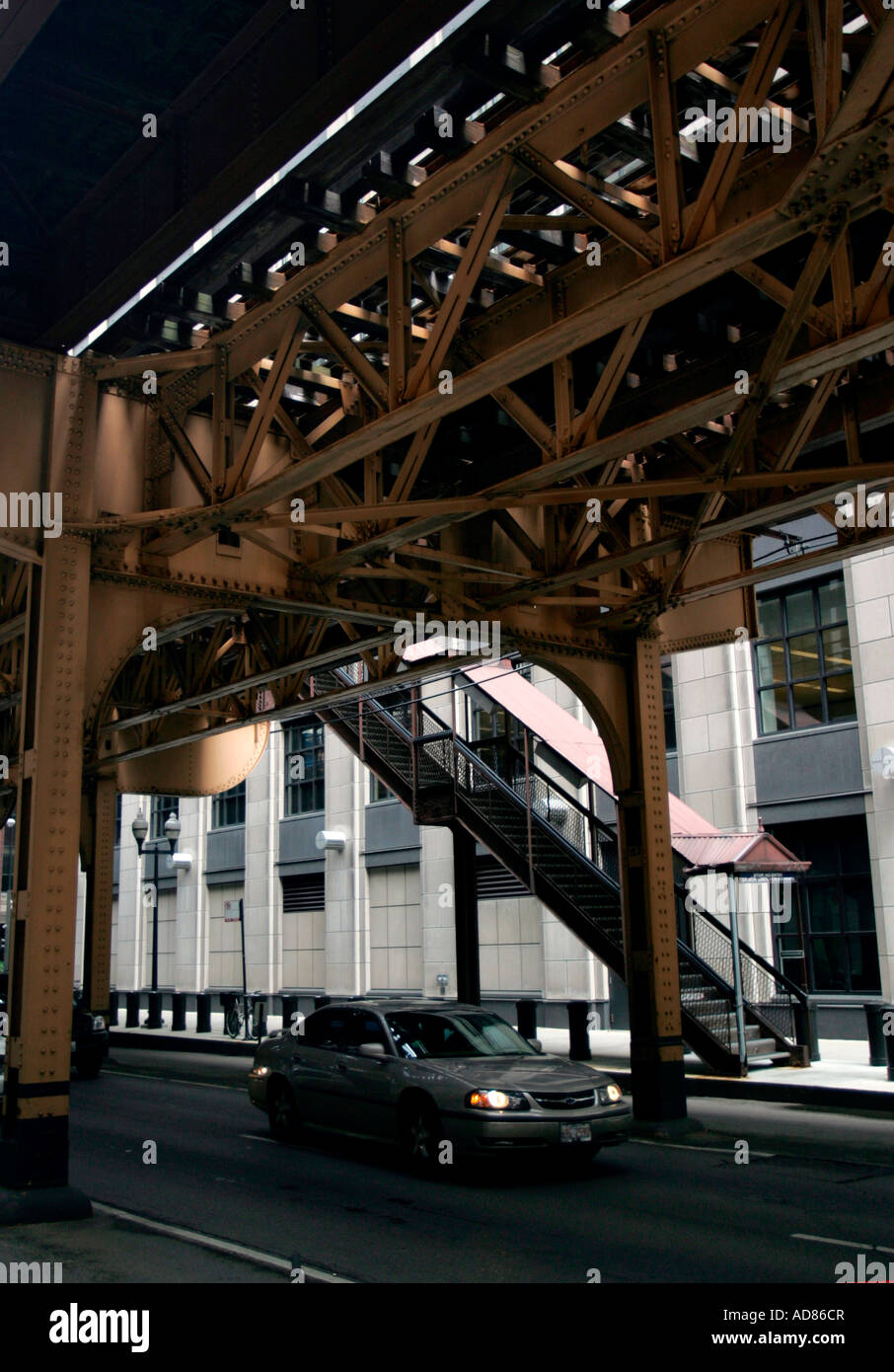 Chicago Rail and car Stock Photo - Alamy