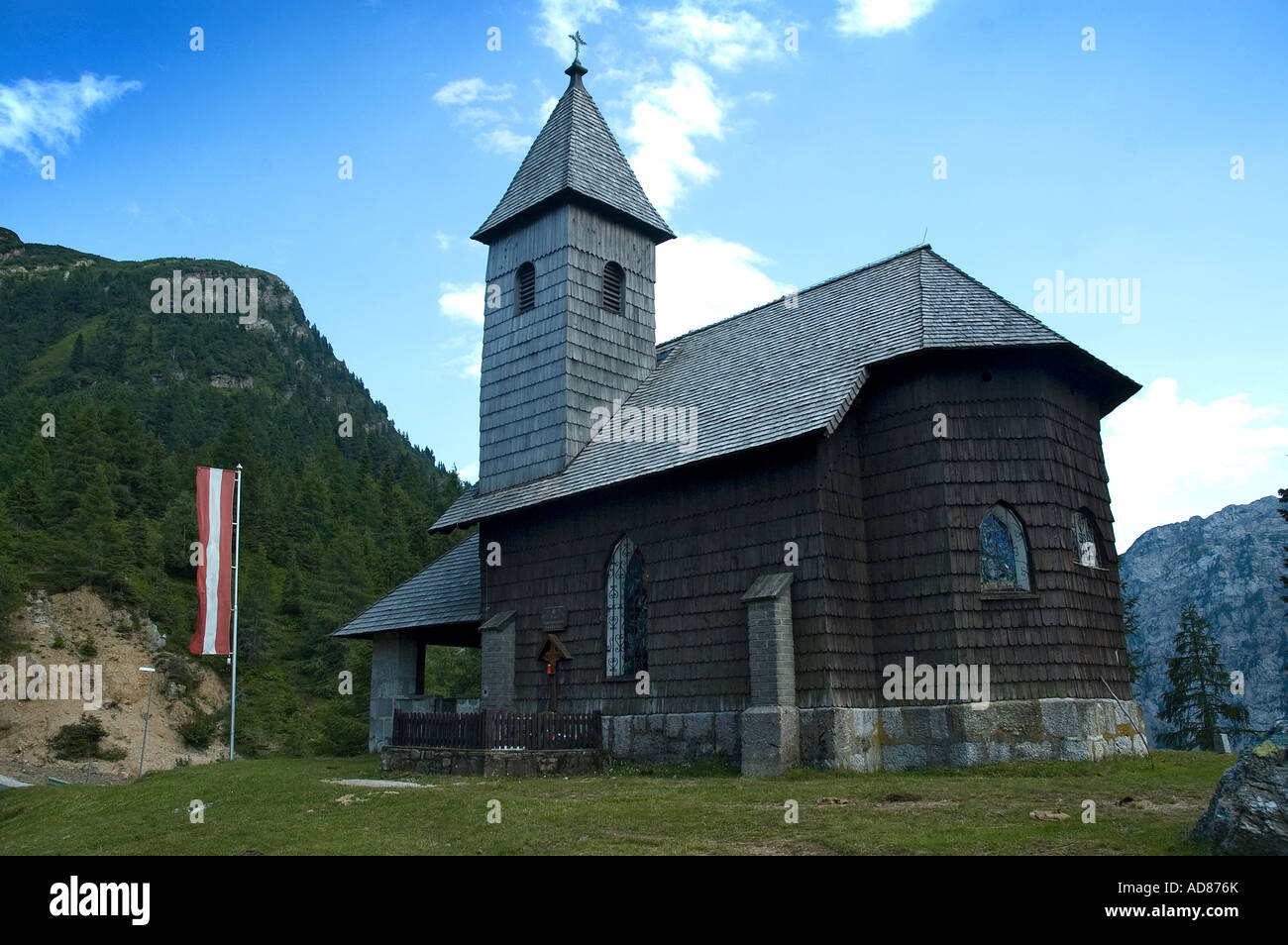 The church in Pramollo pass, Austrian-Italian border, Carinthia Stock ...