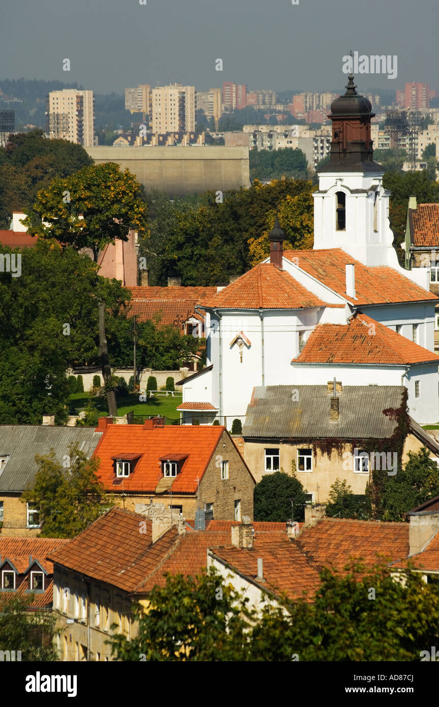 Lithuania Baltic State Vilnius Capital City Panoramic View of Old Town ...