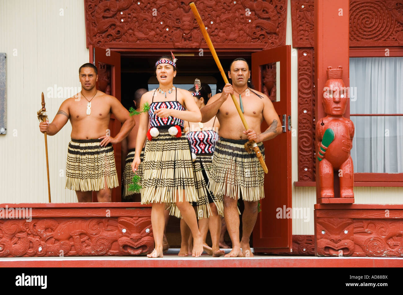 New Zealand North Island Taupo Volcanic Zone Rotorua Te Puia Maori ...