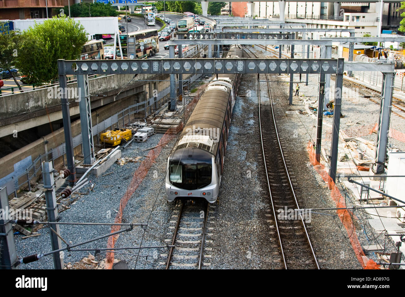 KCR Train and Tracks Hong Kong Metro Mass Transit Stock Photo - Alamy