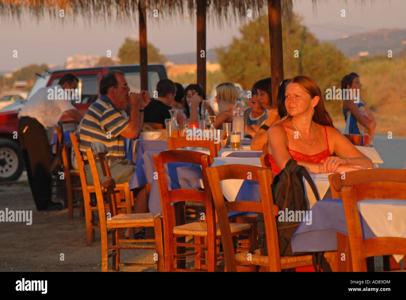 Beach taverna crete hi-res stock photography and images - Alamy