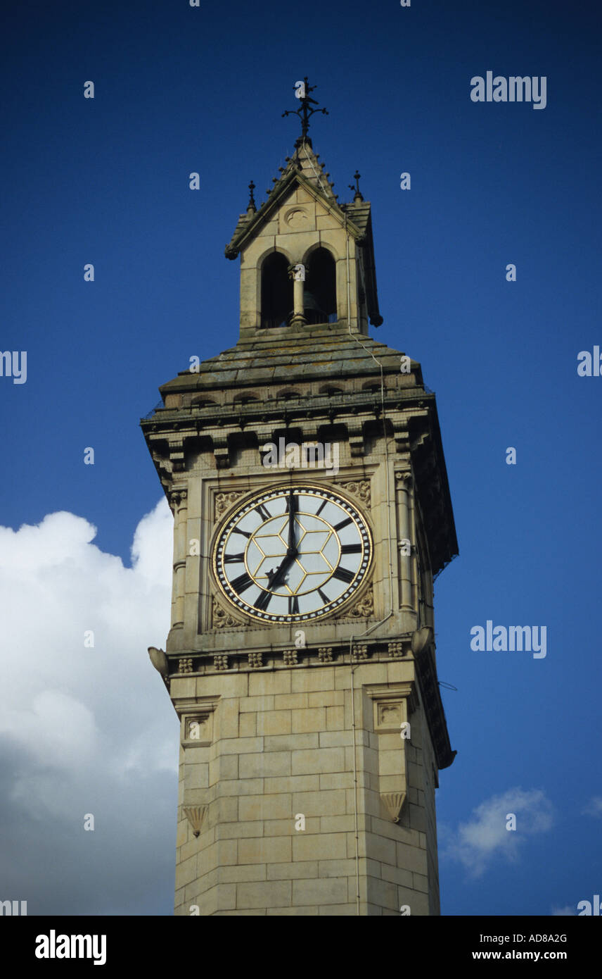 Tunstall Town Square Clock Stock Photo - Alamy