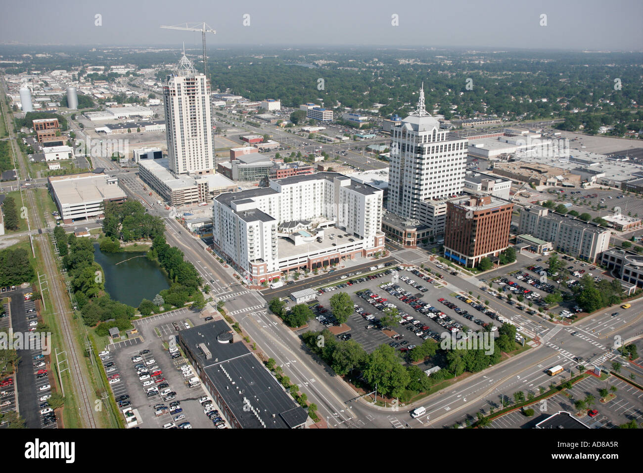 Virginia Beach,Town Center,centre,aerial overhead view from above,view ...