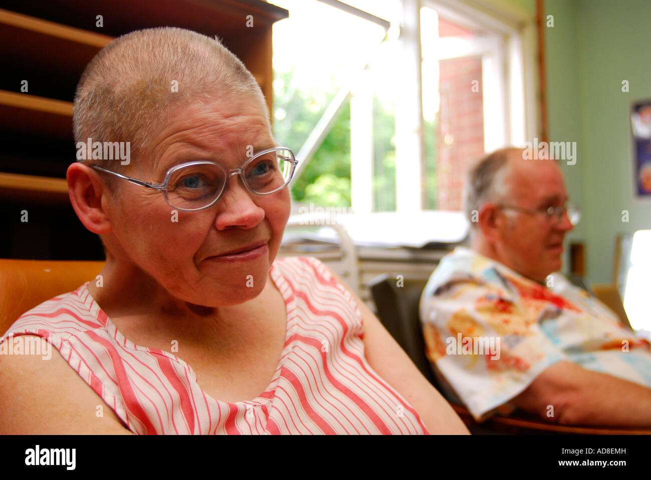 Service users at a day care centre for people with mental health issues ...