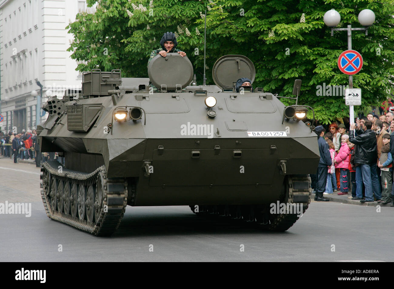 soldier by the tank truck war conflict weapon machine gun parade ...