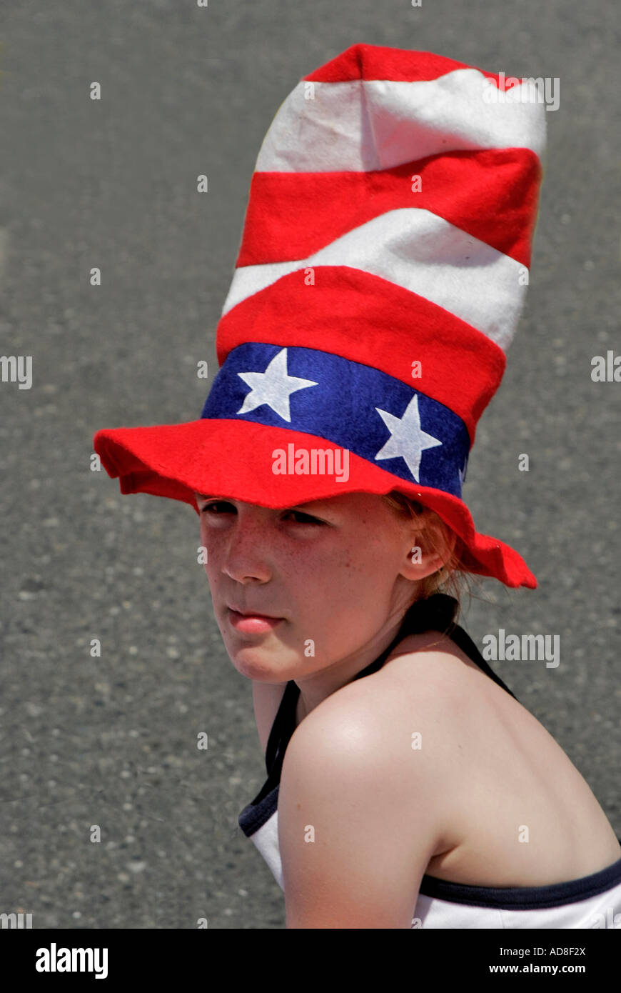 Fourth of July girl Stock Photo - Alamy