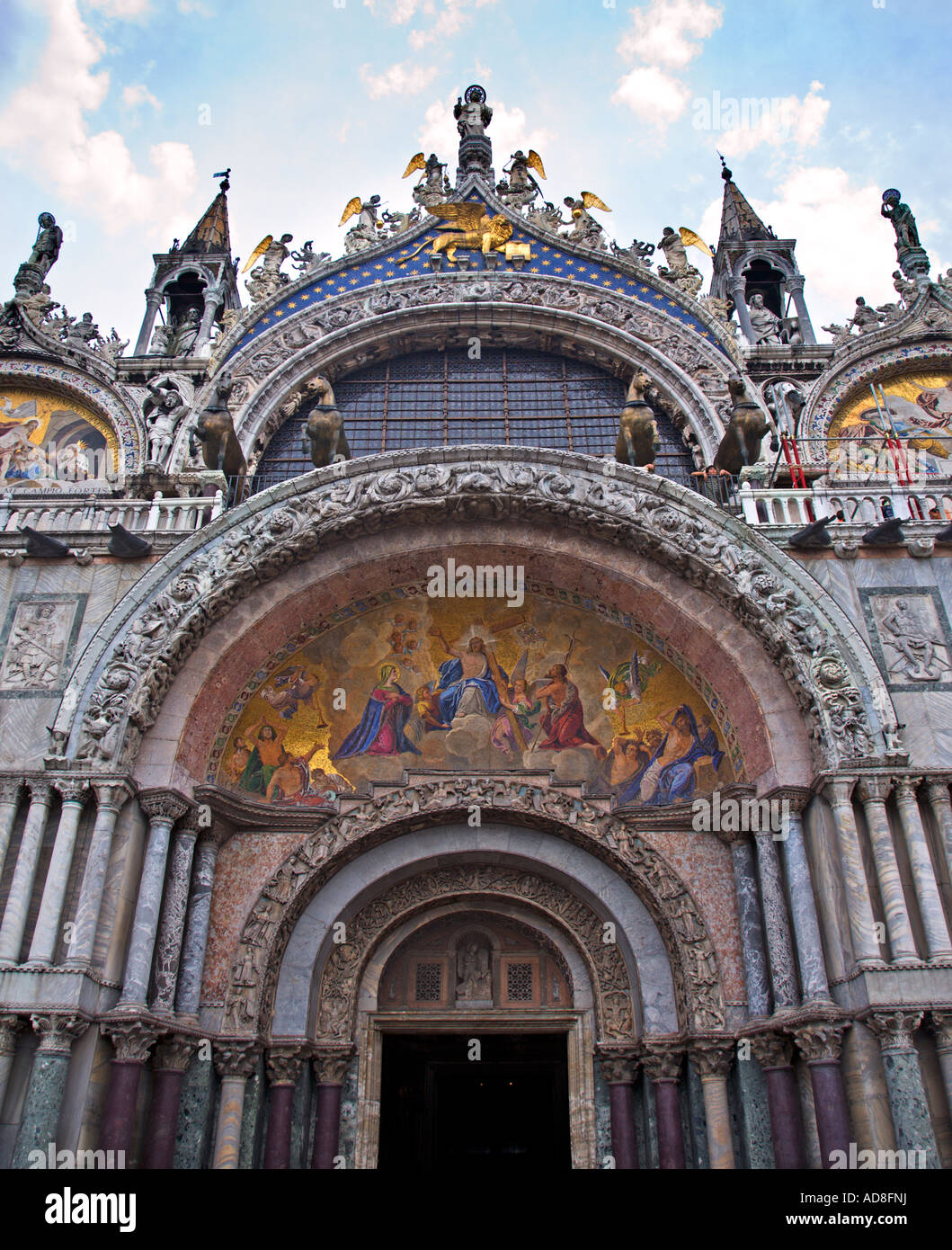 Ornate doorway of St Mark's Basilica, Venice, Italy Stock Photo - Alamy
