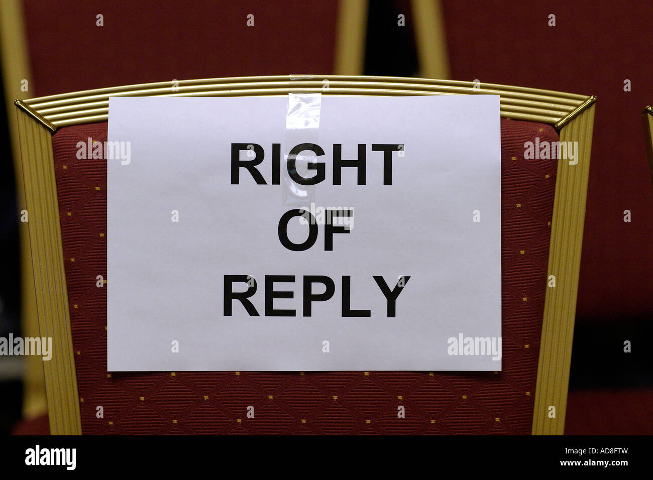 Right of Reply Stock Photo - Alamy