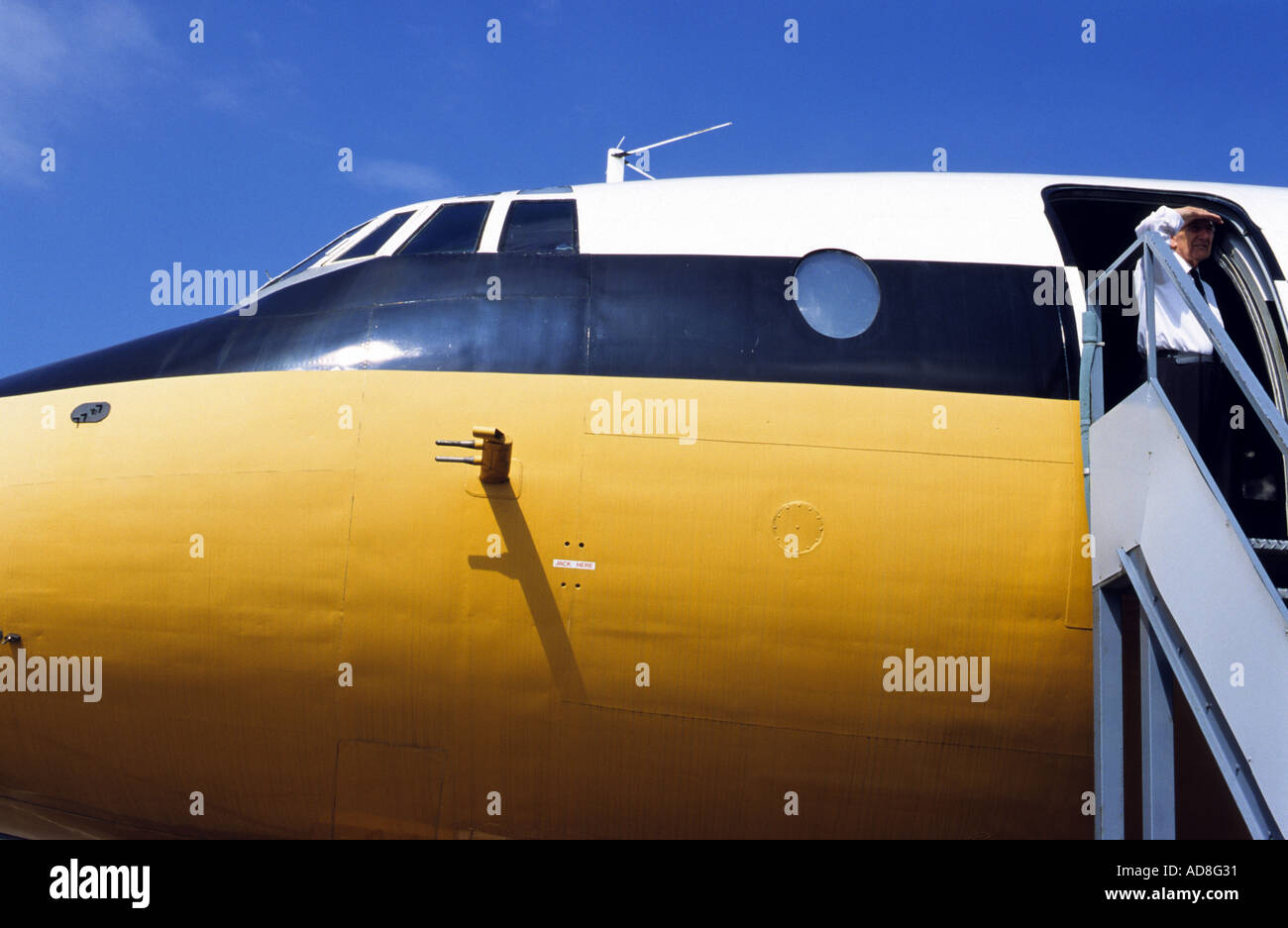 Static aircraft display at the Duxford air museum near Cambridge, UK ...