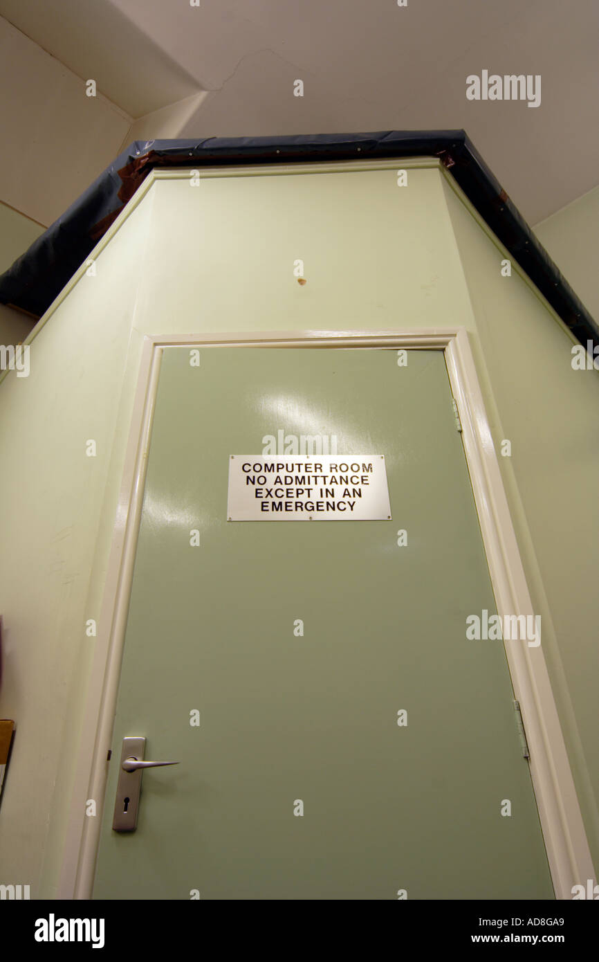 Restricted access to computer room Stock Photo - Alamy