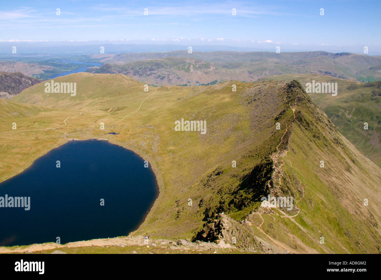 Striding Edge and Red Tarn with Ullswater in the background Lake ...