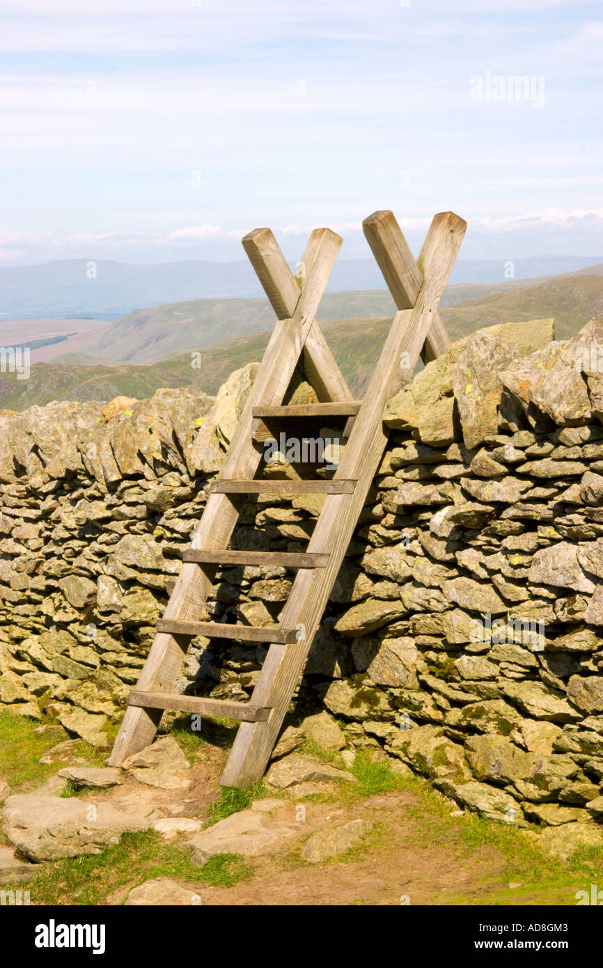 Ladder Stile Lake District UK Stock Photo - Alamy