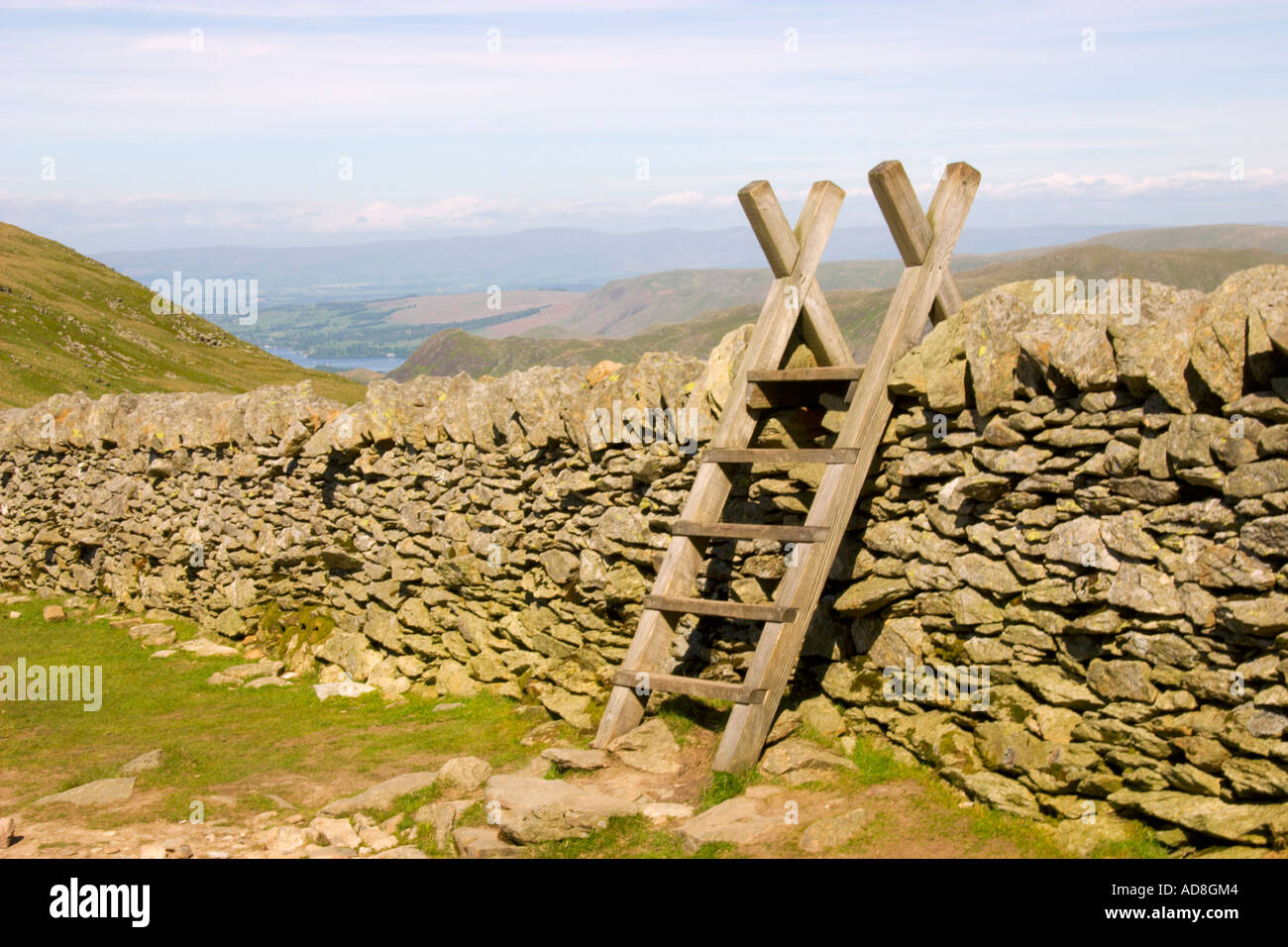 Ladder Stile Lake District UK Stock Photo - Alamy