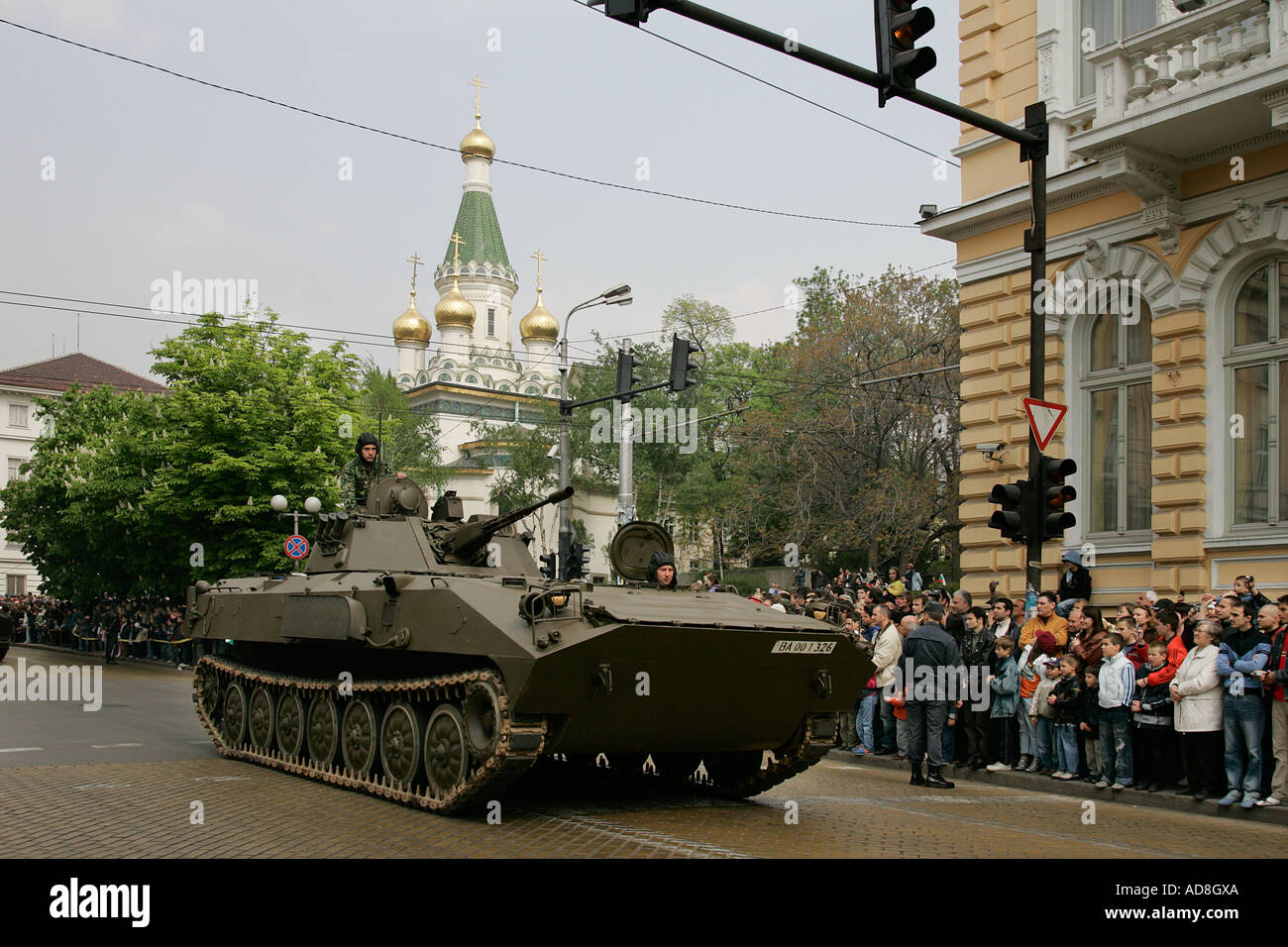 soldier by the tank truck war conflict weapon machine gun parade ...