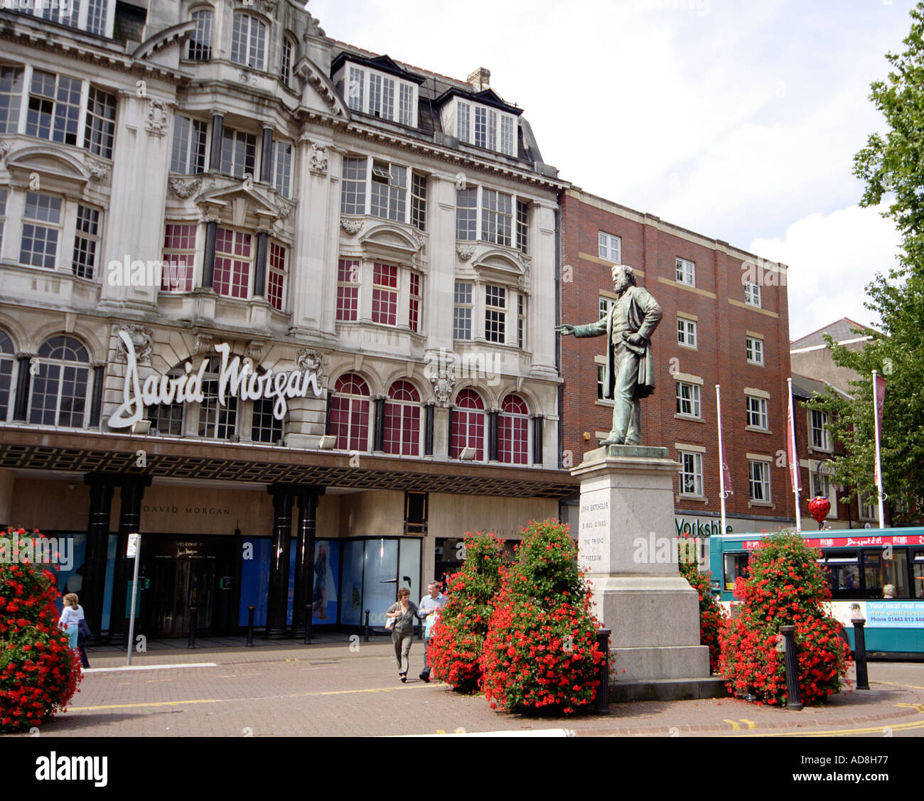 Statue of John Batchelor The Hayes Cardiff Wales Stock Photo - Alamy