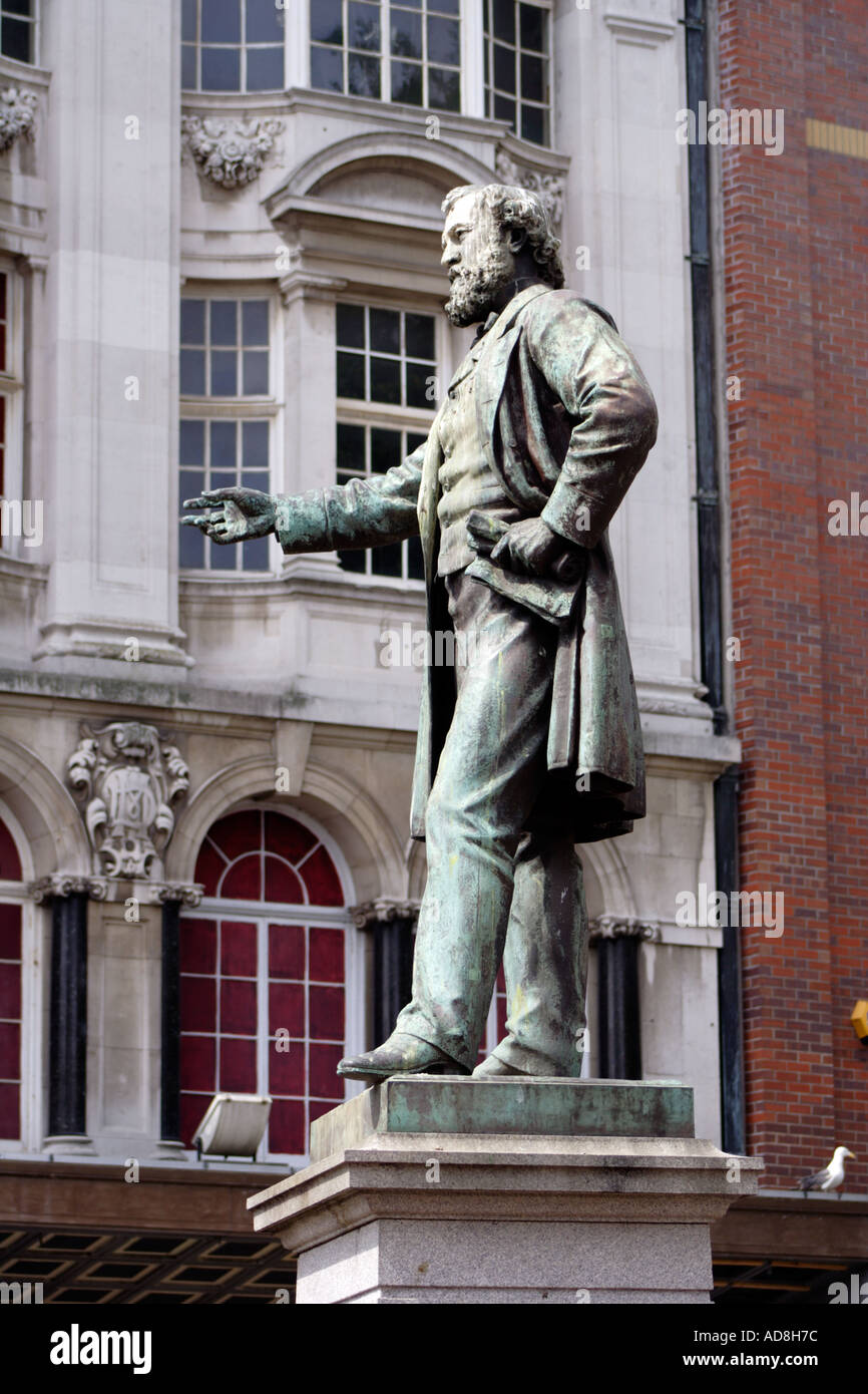 Statue of John Batchelor The Hayes Cardiff Wales Stock Photo - Alamy