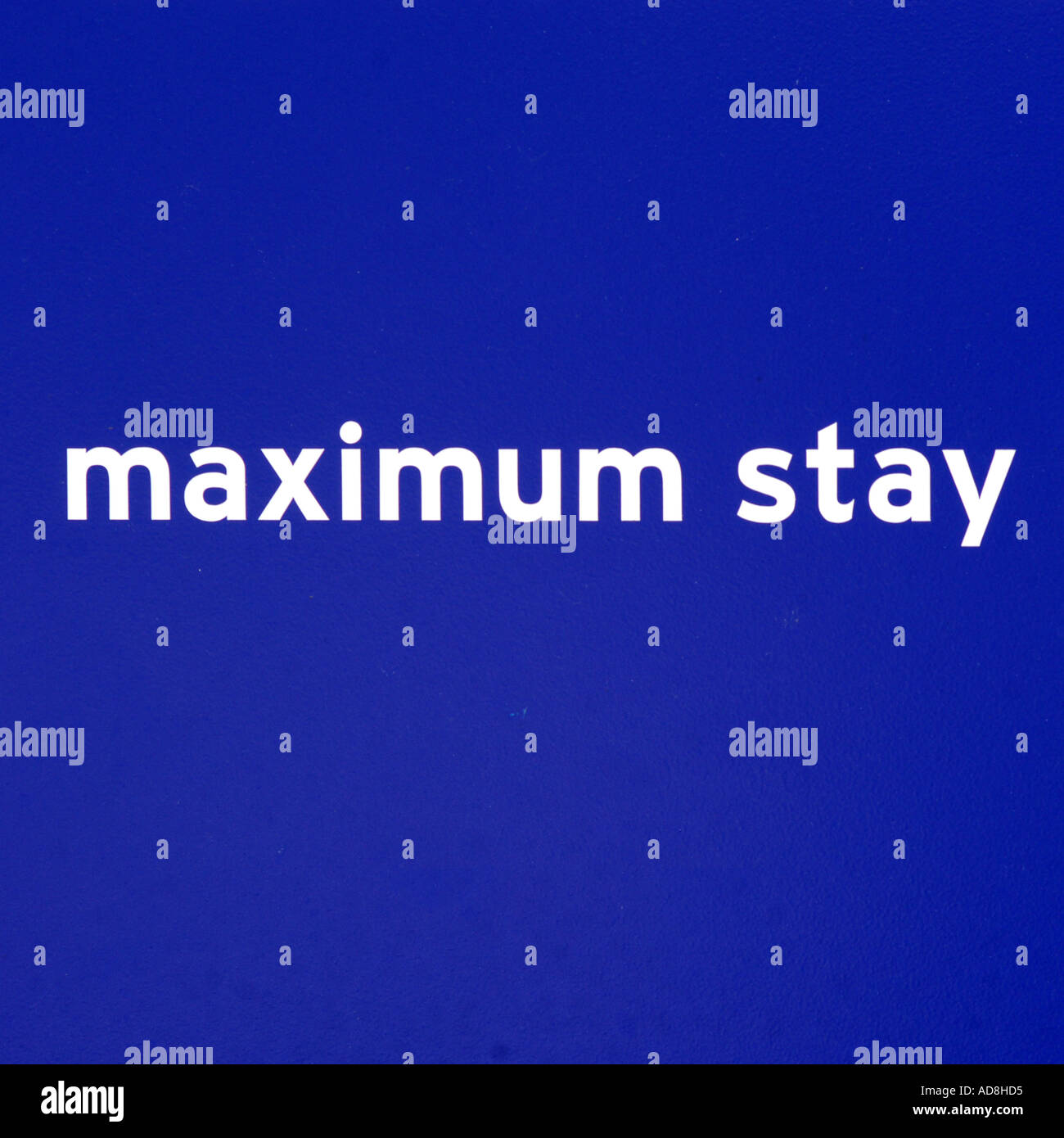 Maximum Stay Sign Stock Photo - Alamy