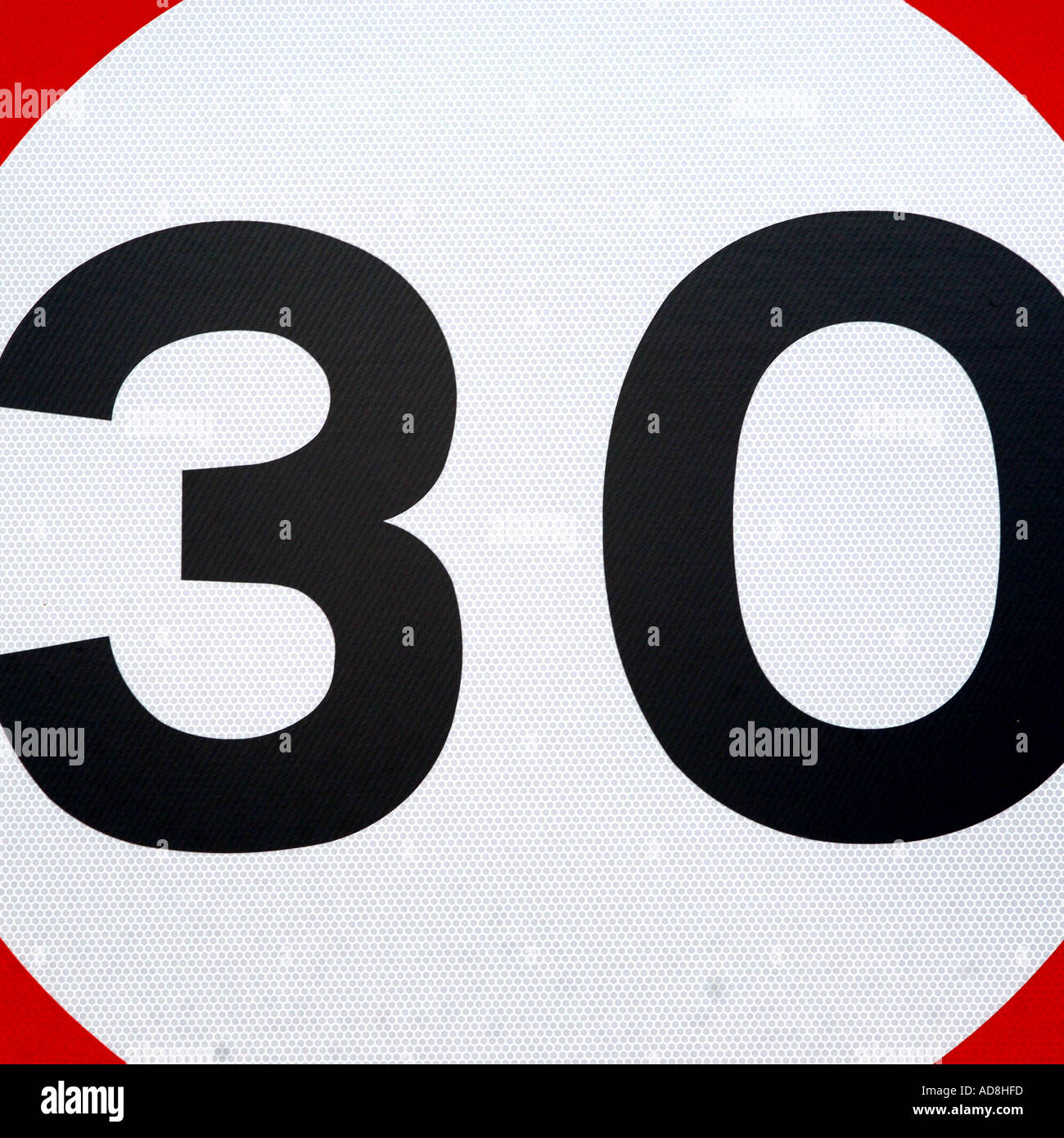 Road traffic sign with a 30MPH speed limit Stock Photo - Alamy