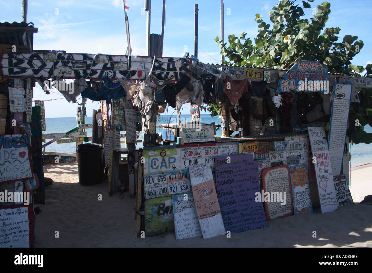 Sea side view of Bomba shack Stock Photo - Alamy