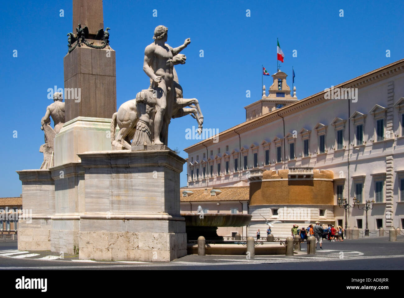 Rome, Lazio, Italy. Piazza del Quirinale. Palazzo del Quirinale ...