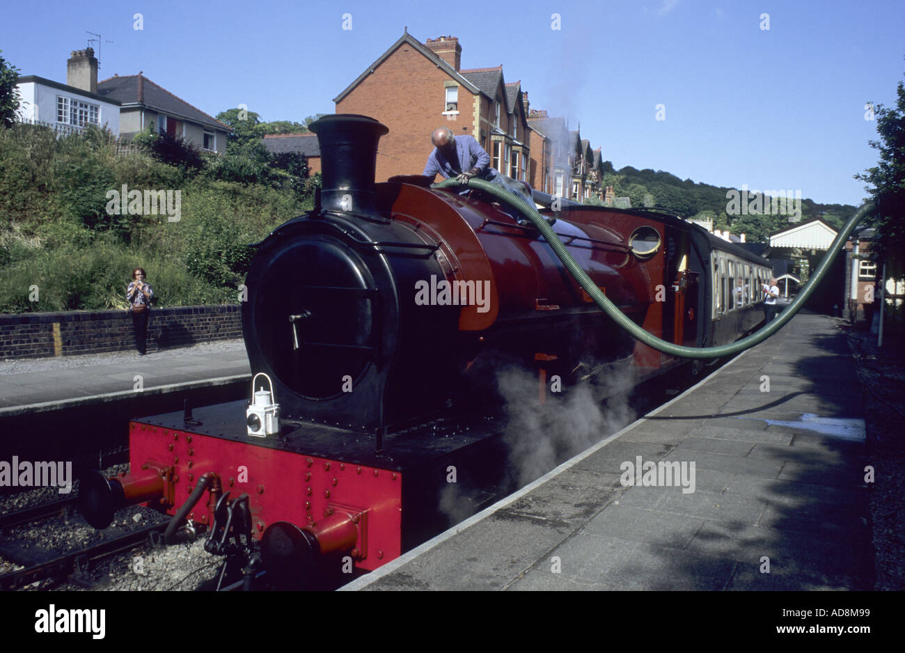 Steam locomotive "Jessie" at Llangollen station, Denbighshire, Wales ...