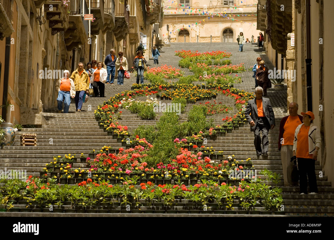 Scalinata Santa Maria Del Monte Caltagirone Sicily Italy Stock Photo ...