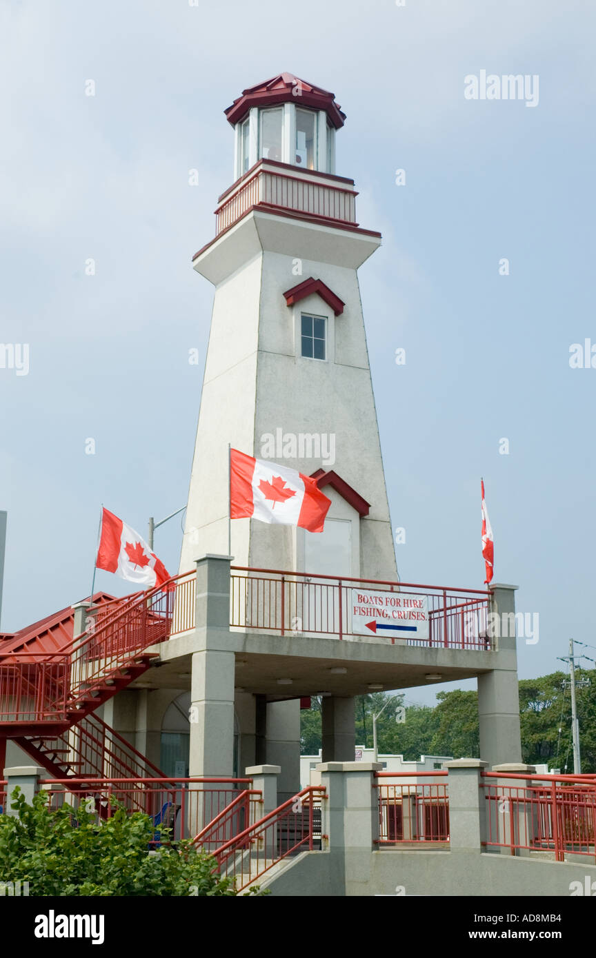 Lighthouse at the mouth of Port Credit River Mississauga Ontario Stock ...