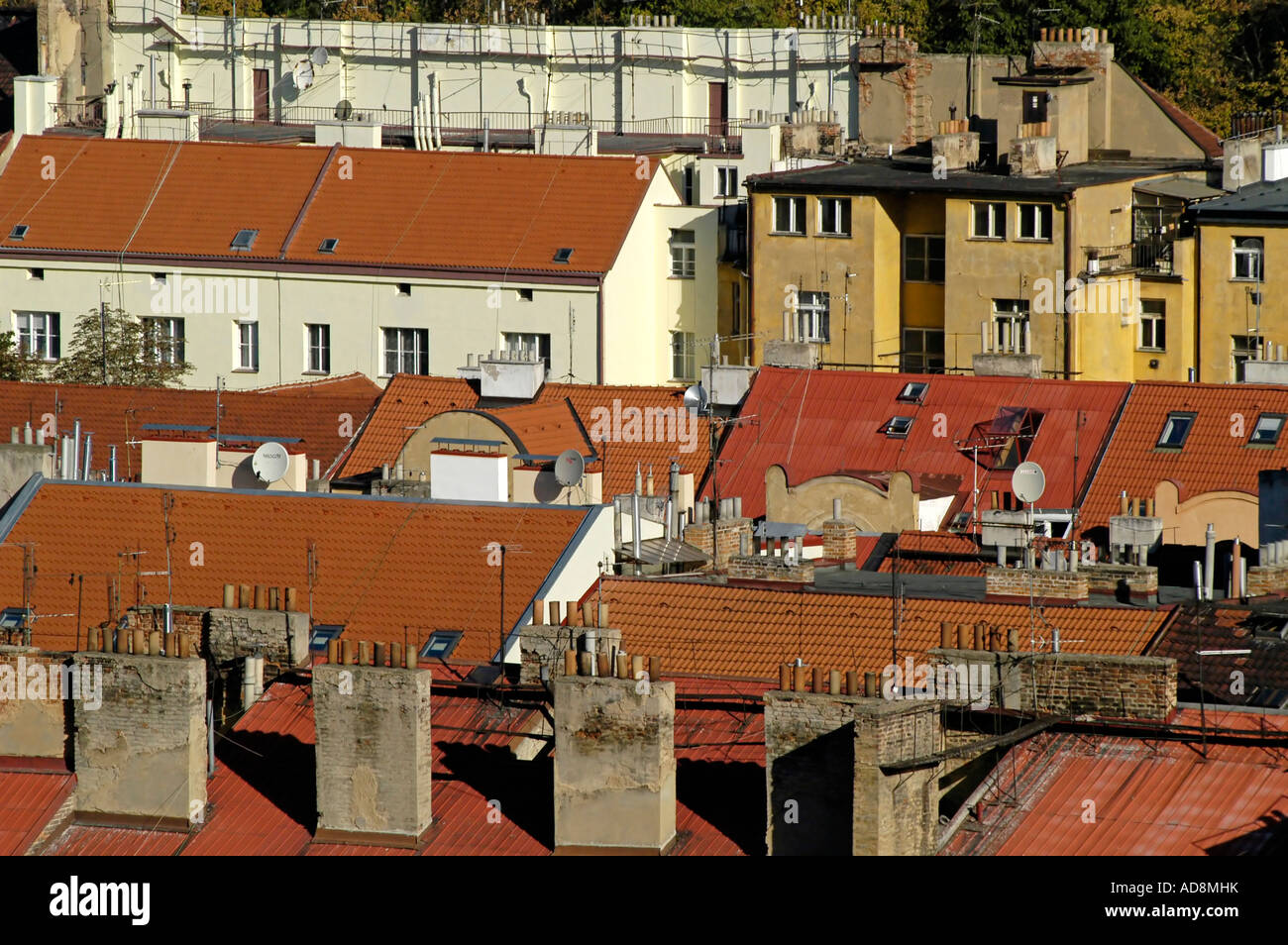 Prague rooftop view Czech Republic Stock Photo - Alamy