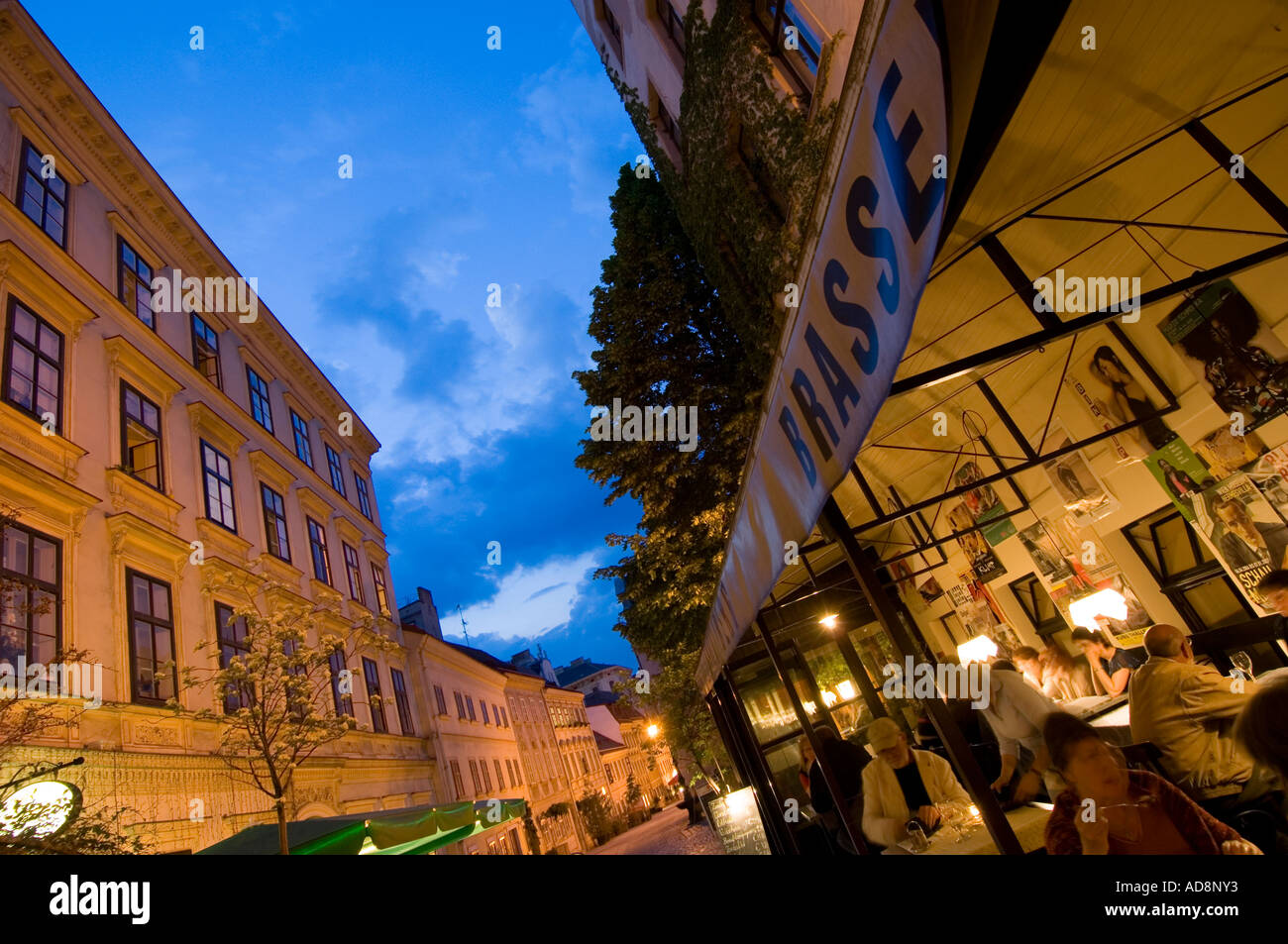 Vienna, Spittelberg, Brasserie Stock Photo - Alamy