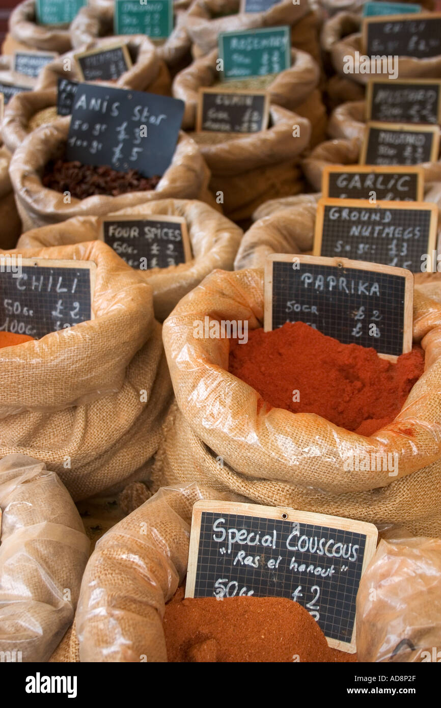 colorful spices at the street market Stock Photo - Alamy
