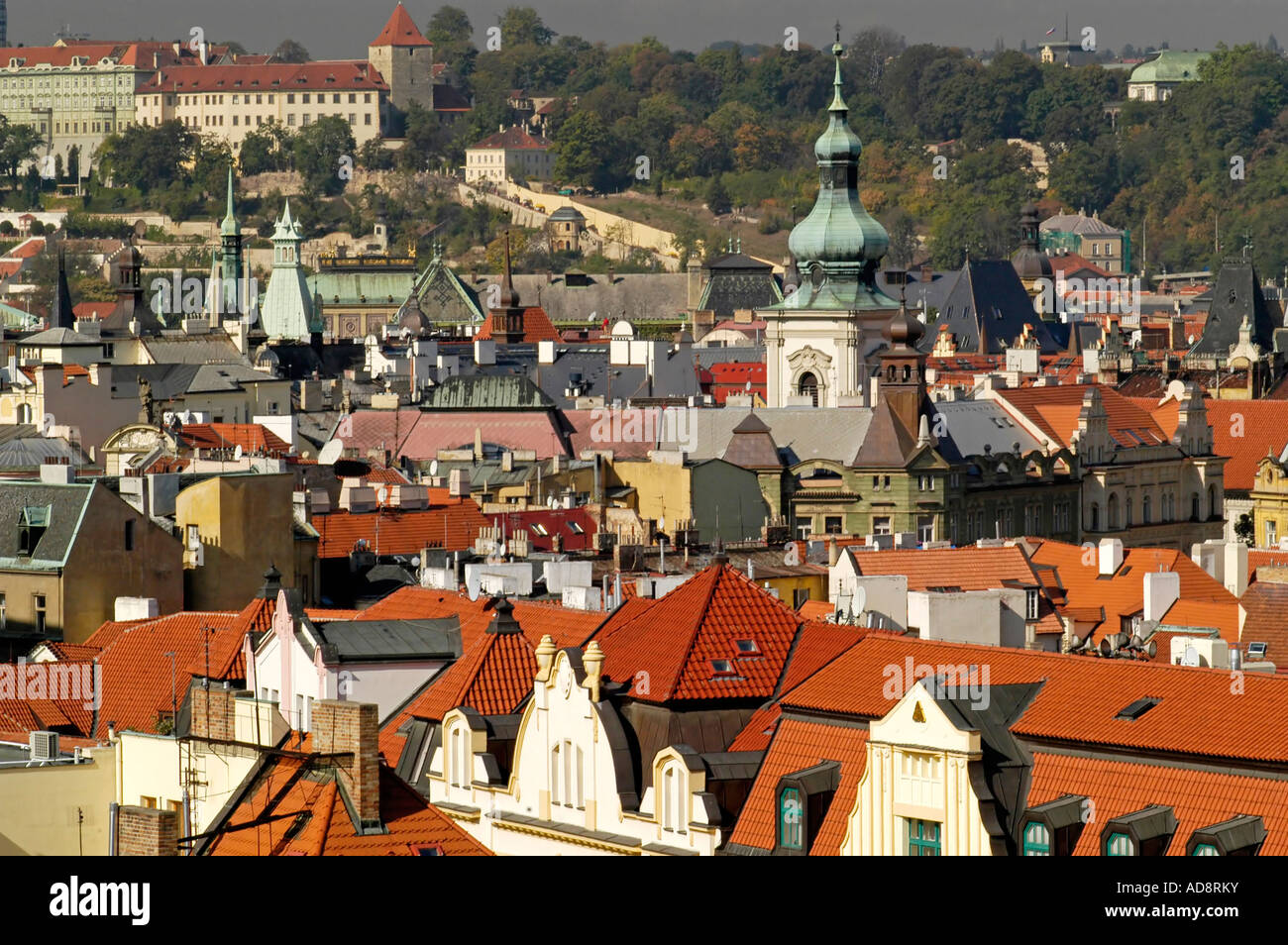 Prague rooftop view Czech Republic Stock Photo - Alamy