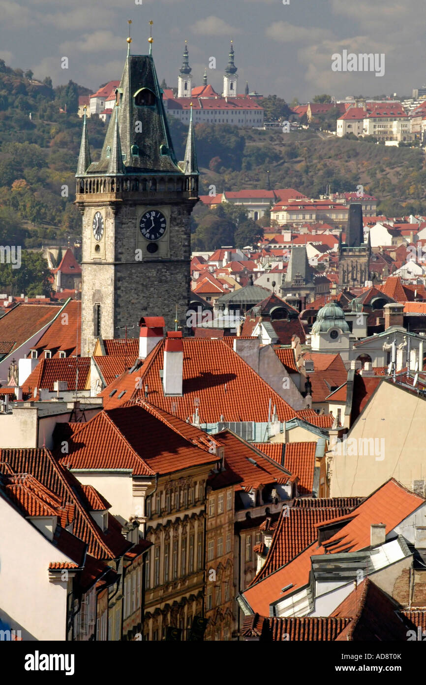 Prague rooftop view Czech Republic Stock Photo - Alamy