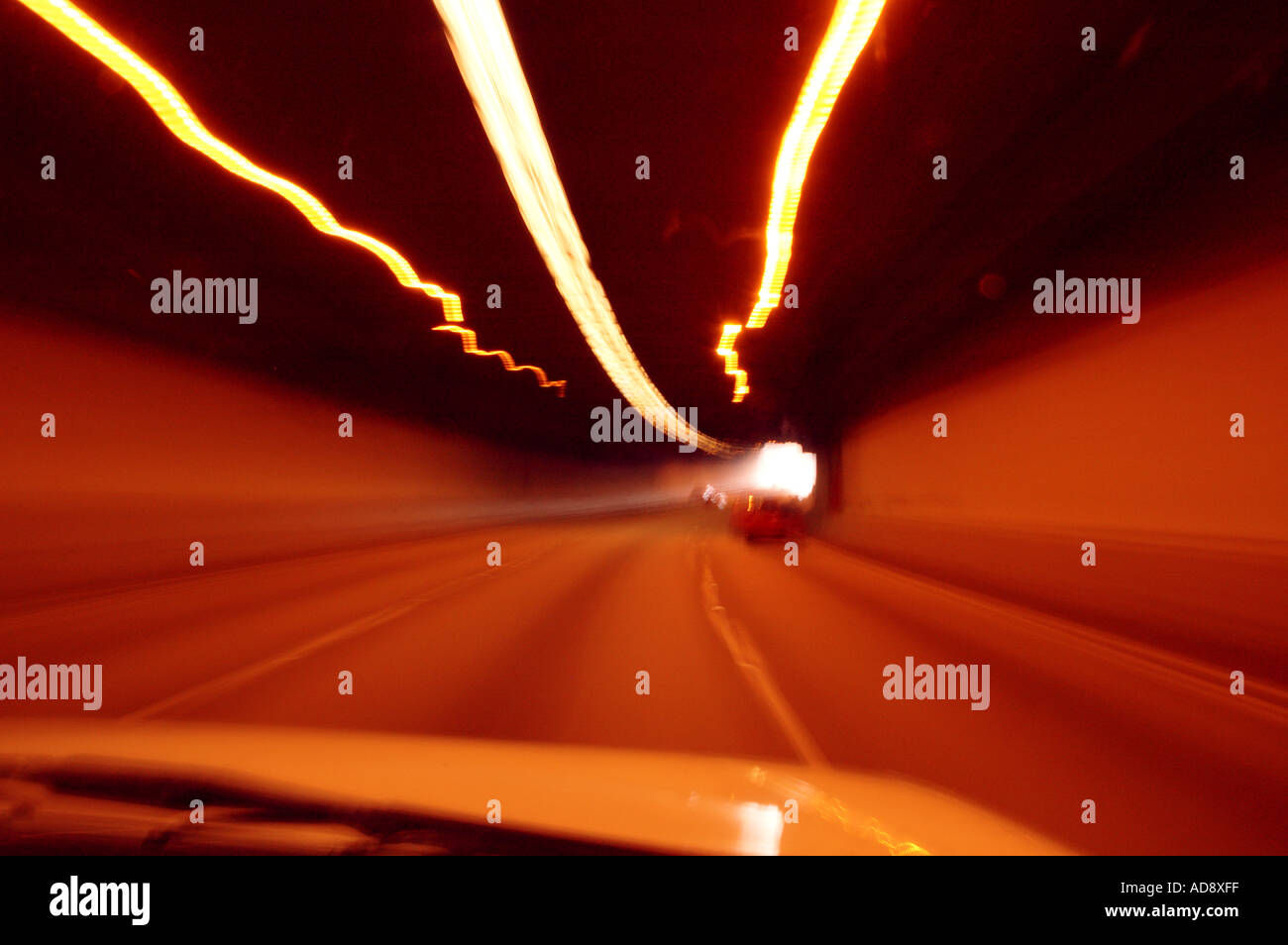 car speeding through underground tunnel dsca 4668 Stock Photo - Alamy